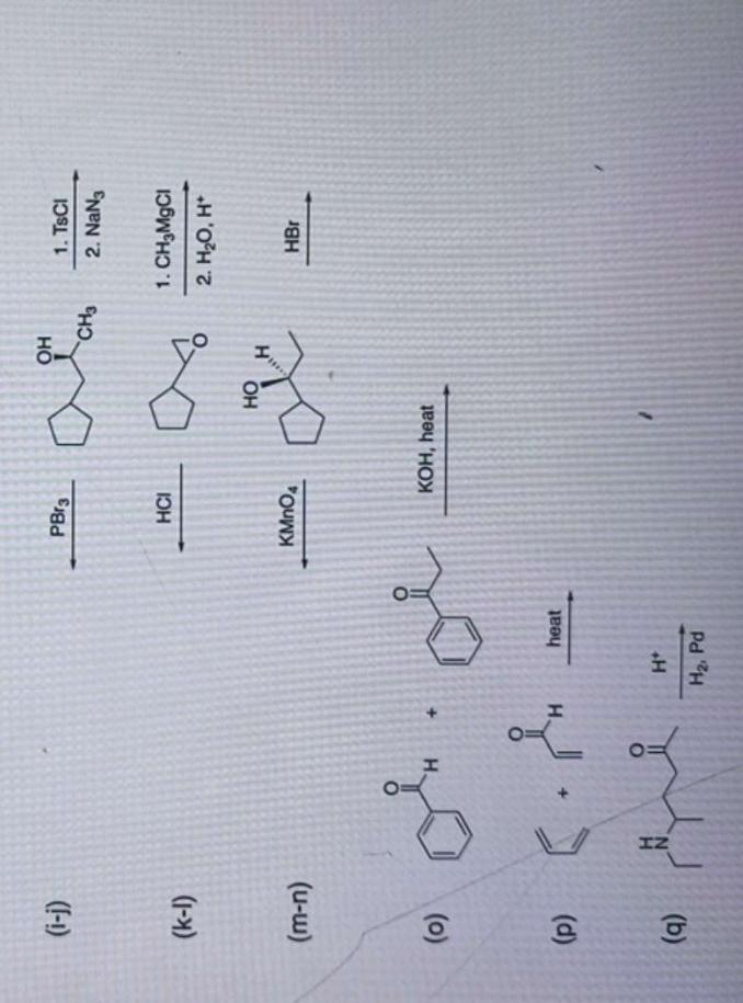 Solved \\( (i-j) \\) \\( \\mathrm{PBr}_{3} \\) 1. \\( | Chegg.com