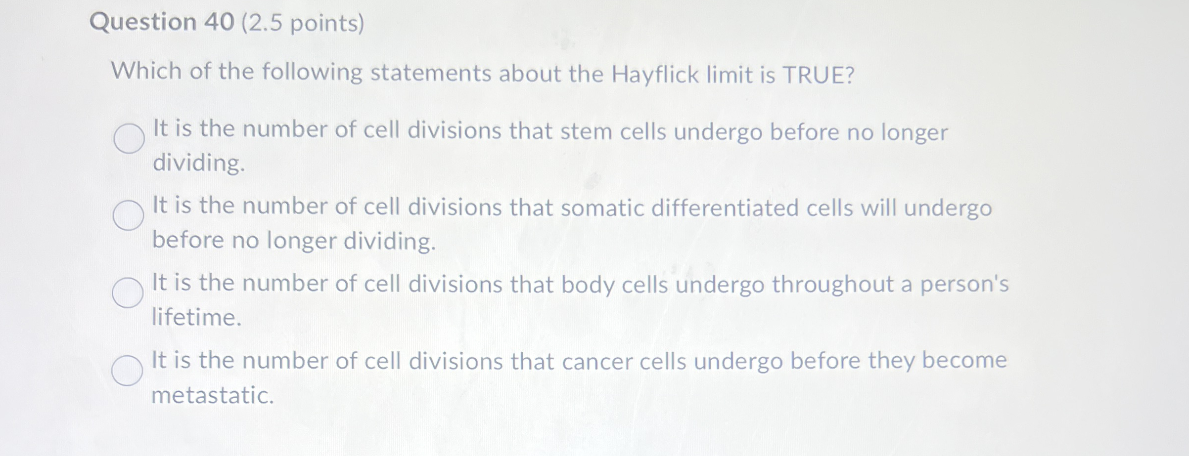 High Quality SOLUTION Question 40 (2.5 ﻿points)Which of the following | Chegg.com