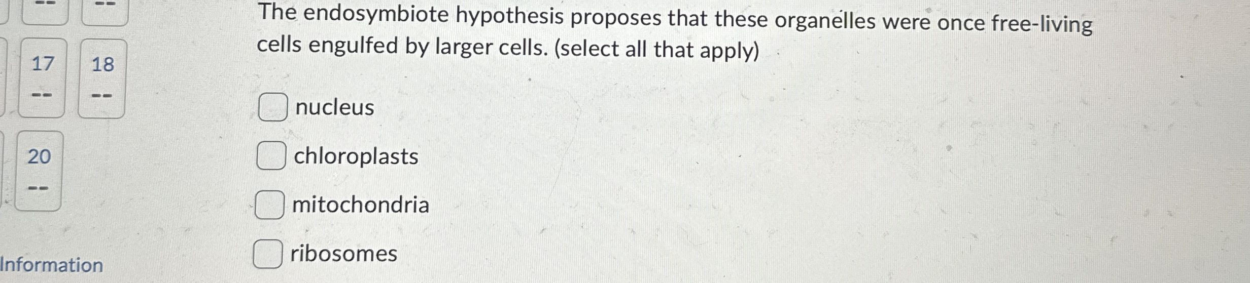 Solved The endosymbiote hypothesis proposes that these | Chegg.com