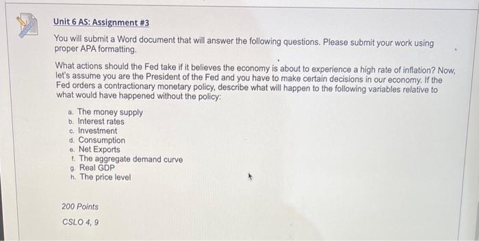 Solved You will submit a Word document that will answer the | Chegg.com