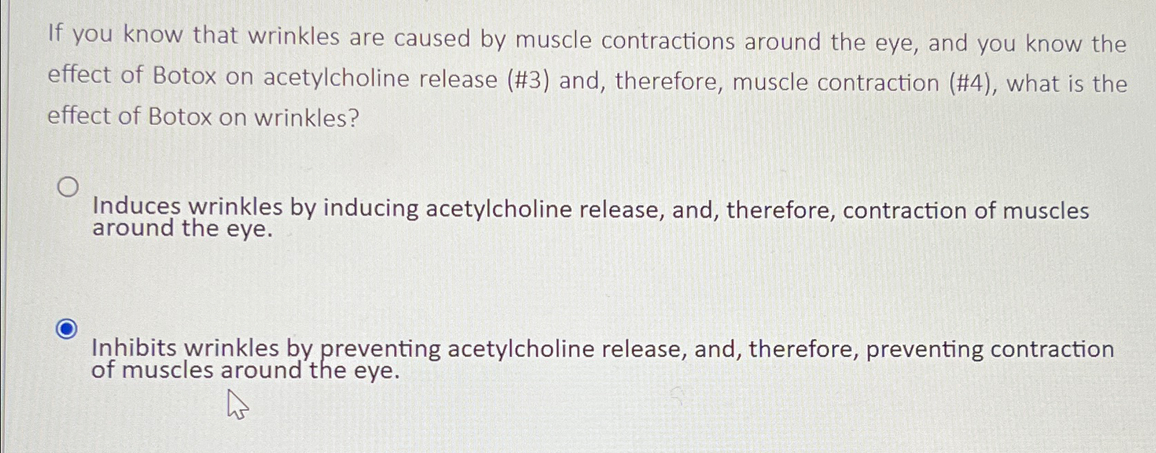 Solved If you know that wrinkles are caused by muscle | Chegg.com