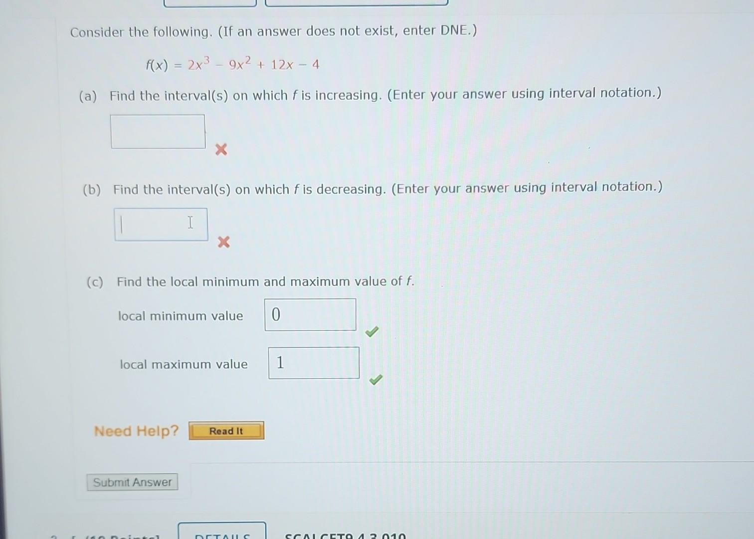 Solved Submit Answer 10 Points] DETAILS = PREVIOUS | Chegg.com