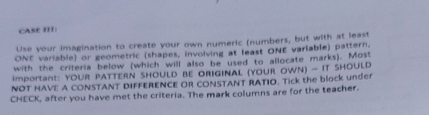 Solved Use your imapination to create your own numeric | Chegg.com