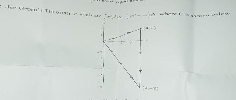 Solved Use Green's Theorem to evaluate ∫x2y2dx−(yx3+yx)dy | Chegg.com