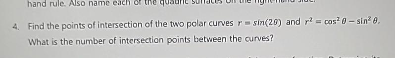 Solved Find the points of intersection of the two polar | Chegg.com