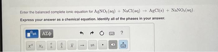 Solved Enter the balanced complete ionic equation for | Chegg.com
