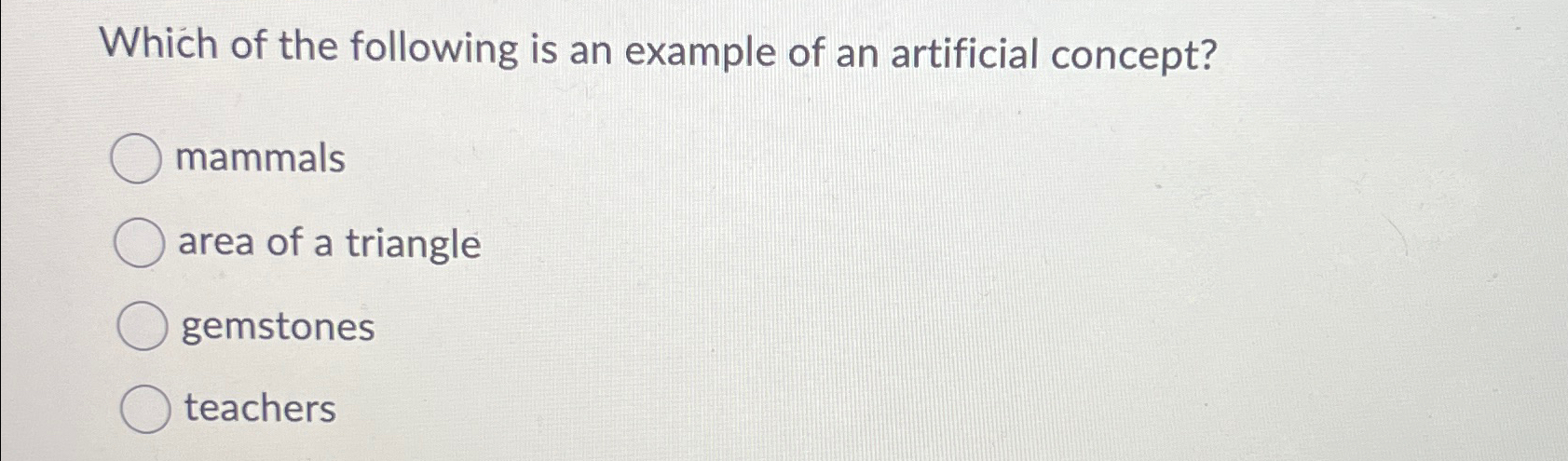 Solved Which of the following is an example of an artificial | Chegg.com