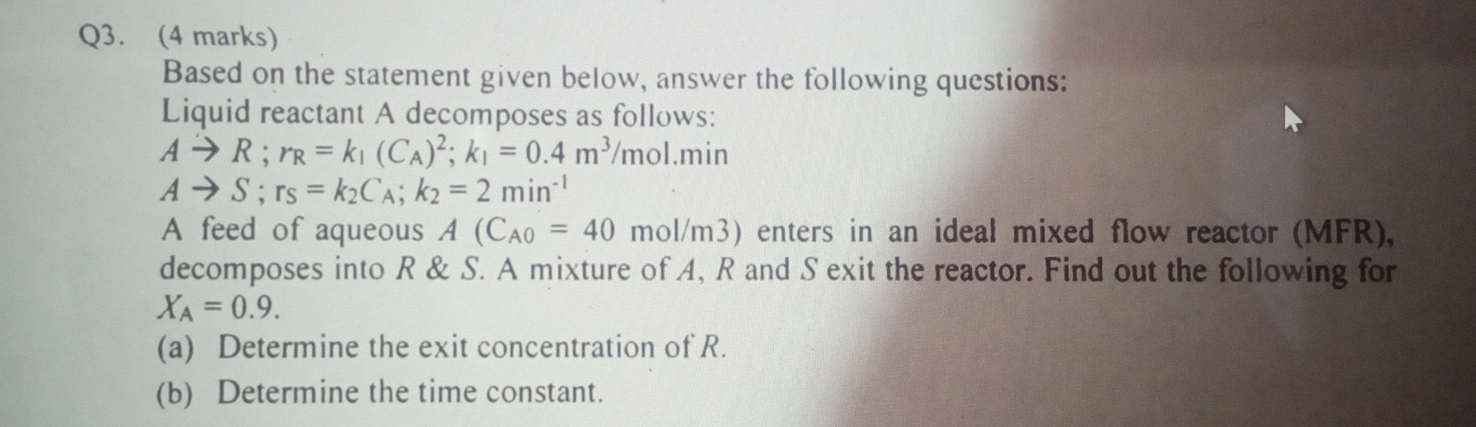Solved Q3. (4 ﻿marks)Based on the statement given below, | Chegg.com