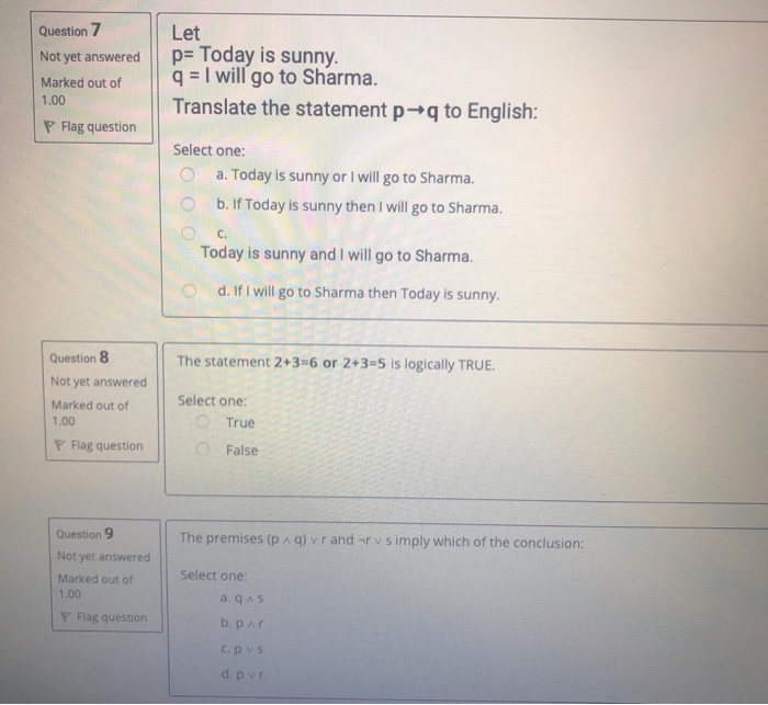 Solved 211 - Discrete Mathematics( Sect.21 ) Question 1 Not | Chegg.com