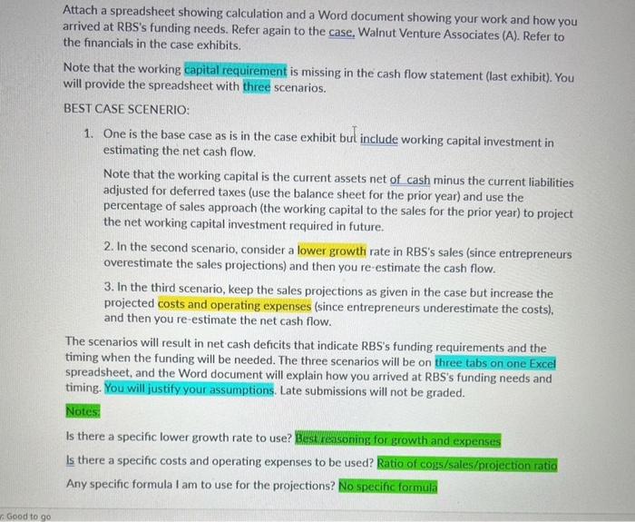 Attach a spreadsheet showing calculation and a Word | Chegg.com