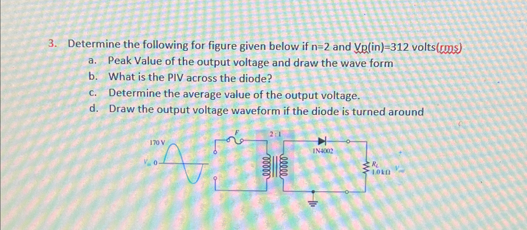 Solved Determine the following for figure given below if n=2 | Chegg.com