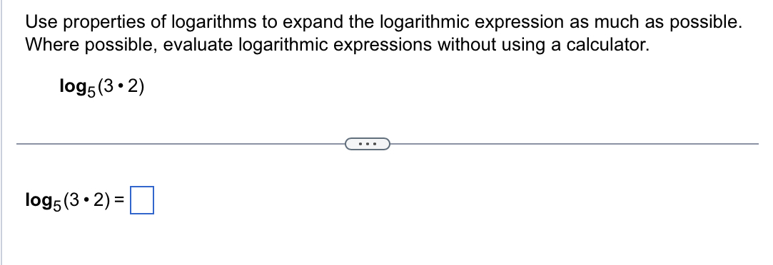 Solved Use properties of logarithms to expand the | Chegg.com