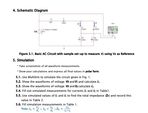 Solved 4. Schematic Diagram 177 Vrms 25 Vp ) 100 Vs VT1000 | Chegg.com