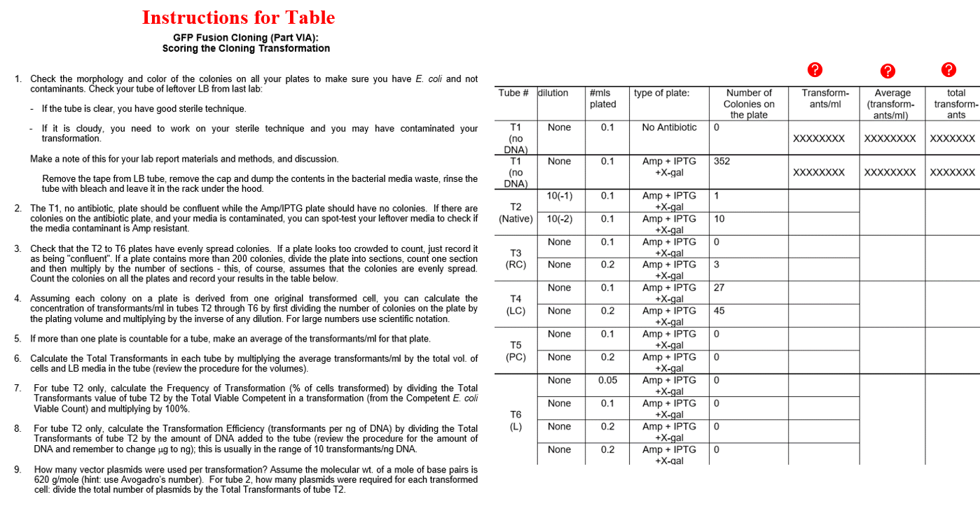 Solved *PLEASE HELP: MOLECULAR BIOLOGY HW* ﻿Please fill out | Chegg.com