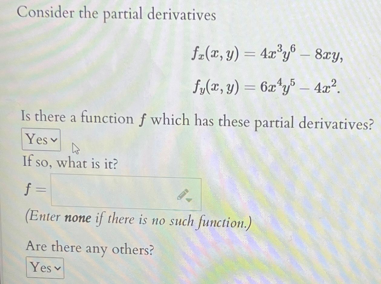 Solved Consider the partial | Chegg.com