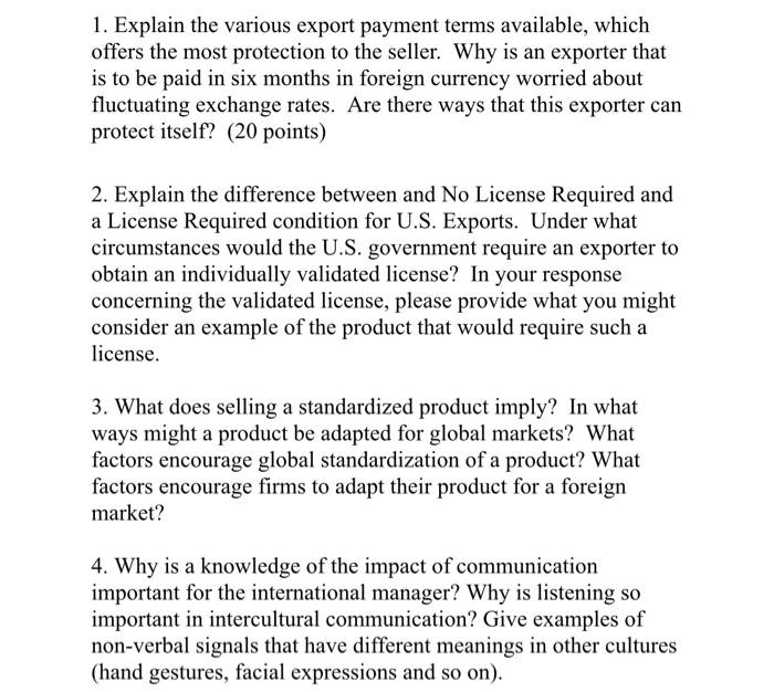 Solved Answer all questions thoroughly.Explain the various | Chegg.com