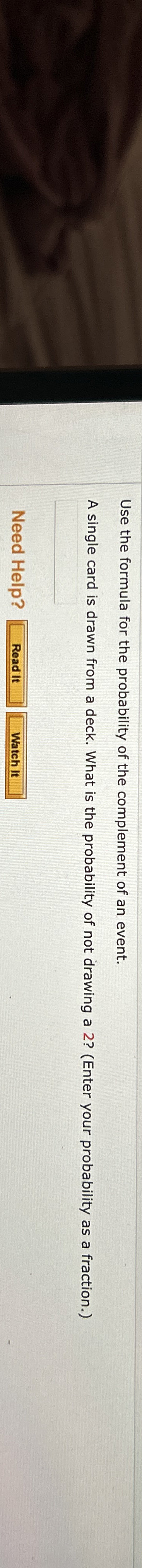 Solved Use the formula for the probability of the complement | Chegg.com