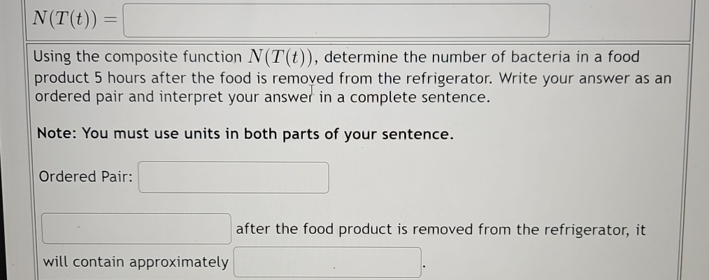 N(T(t))=q,Using the composite function N(T(t)), | Chegg.com