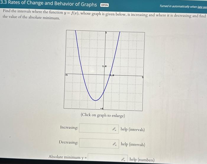 Solved Find the intervals where the function y=∣x+1∣−1, | Chegg.com