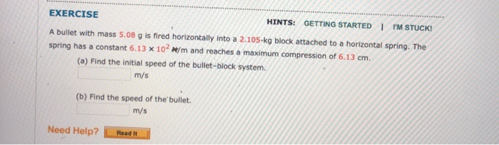 Solved EXERCISE HINTS: GETTING STARTED I'M STUCKI A bullet | Chegg.com