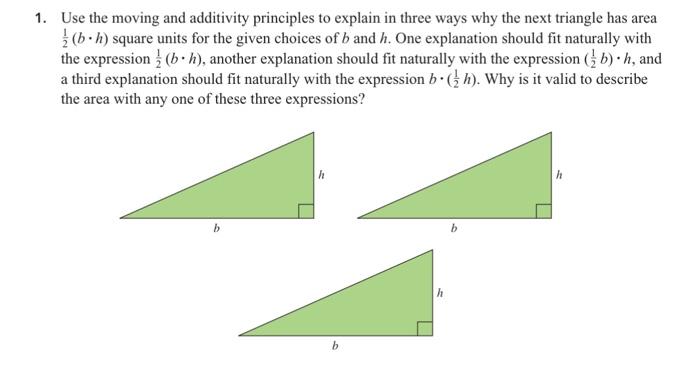 Solved 1. Use the moving and additivity principles to | Chegg.com