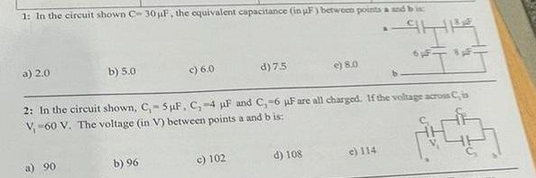 Solved 1: In the circuit shown C 30F the equivalent | Chegg.com