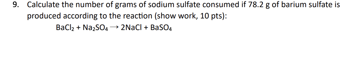 Solved Calculate the number of grams of sodium sulfate | Chegg.com