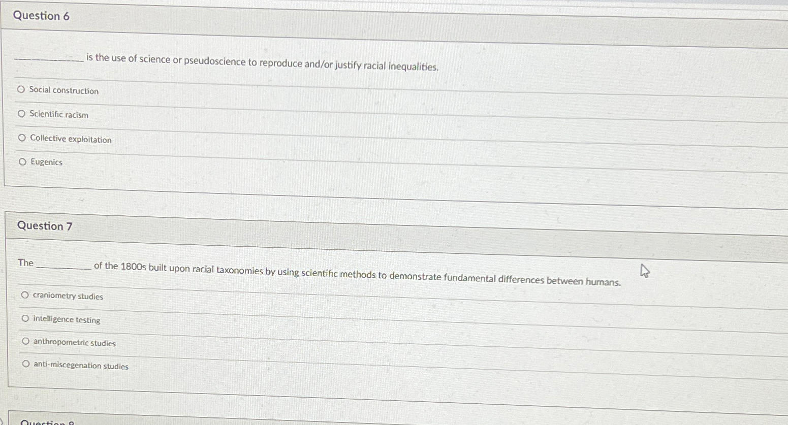 Solved Question 6is the use of science or pseudoscience to | Chegg.com