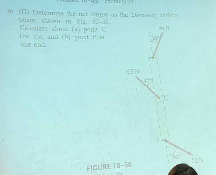 Solved 25. (I) Calculate then lculate the net torque about | Chegg.com