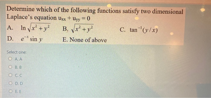 Solved Determine which of the following functions satisfy | Chegg.com