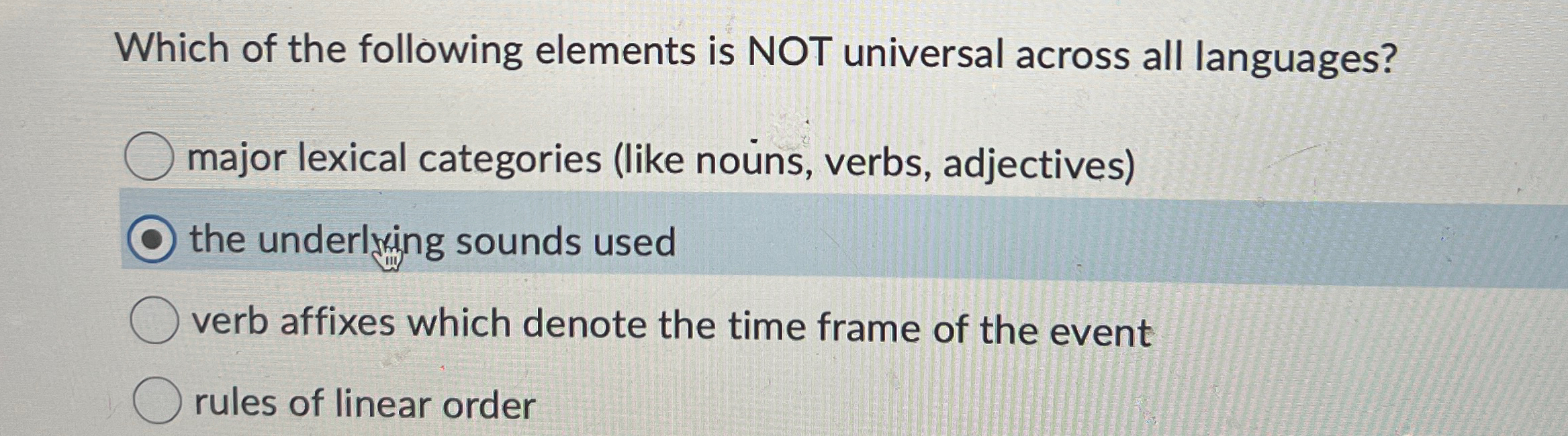 Solved Which of the following elements is NOT universal | Chegg.com