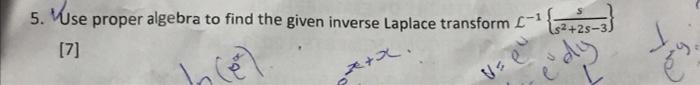 Solved 5.use proper algebra to find the given inverse | Chegg.com