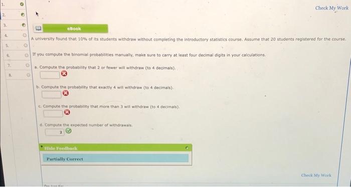 Solved A university found that 10% of its students withdraw | Chegg.com