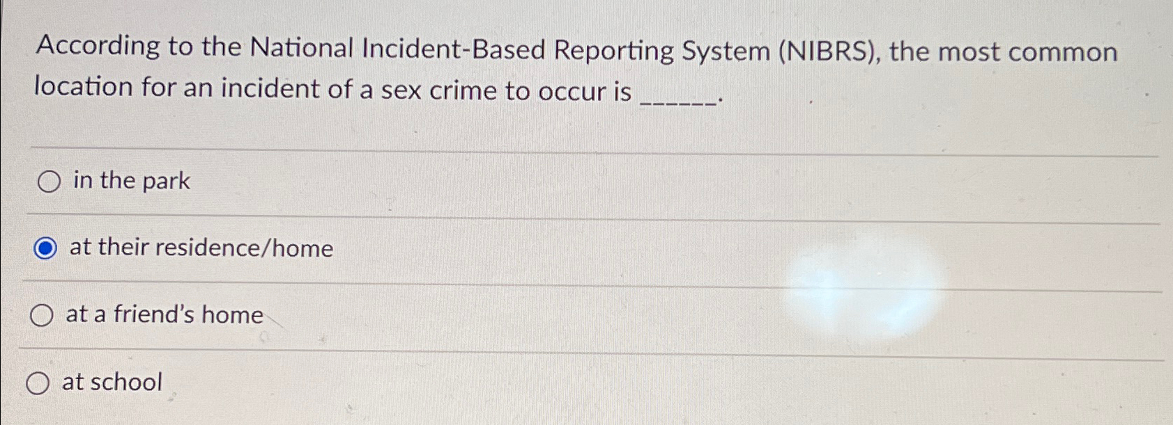 Solved According to the National Incident-Based Reporting | Chegg.com