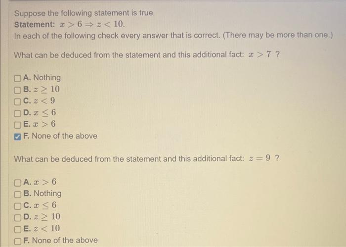 Solved Suppose the following statement is true Statement: | Chegg.com