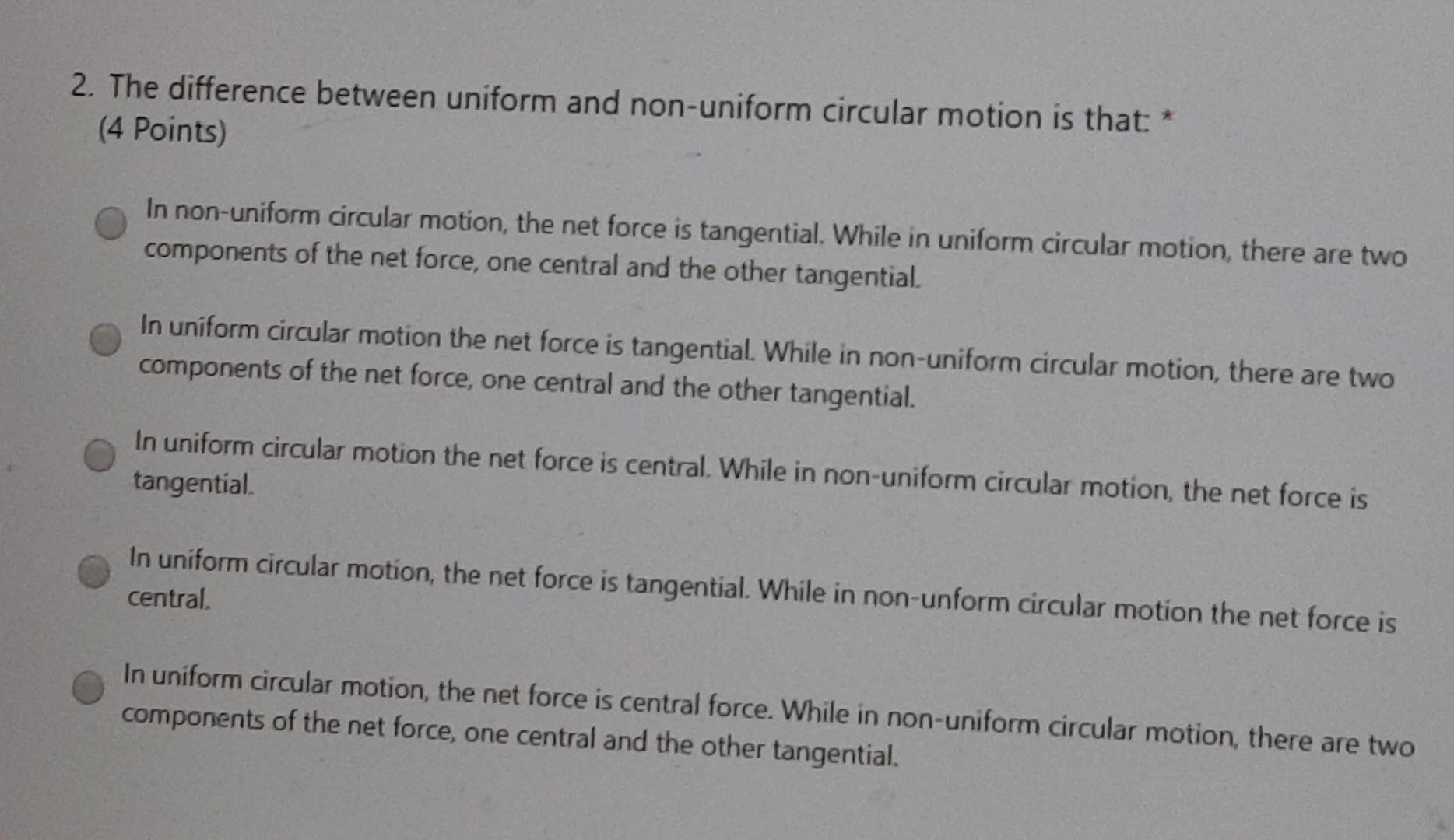 Solved 2. The difference between uniform and non-uniform | Chegg.com