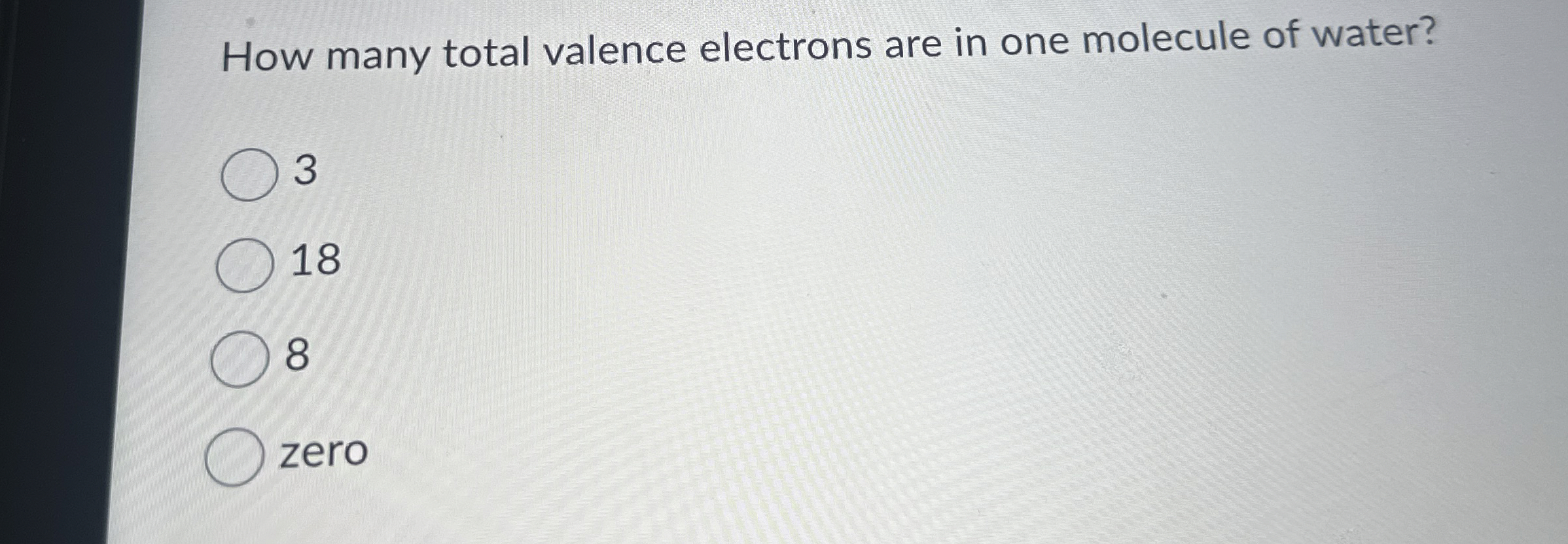 Solved How many total valence electrons are in one molecule | Chegg.com