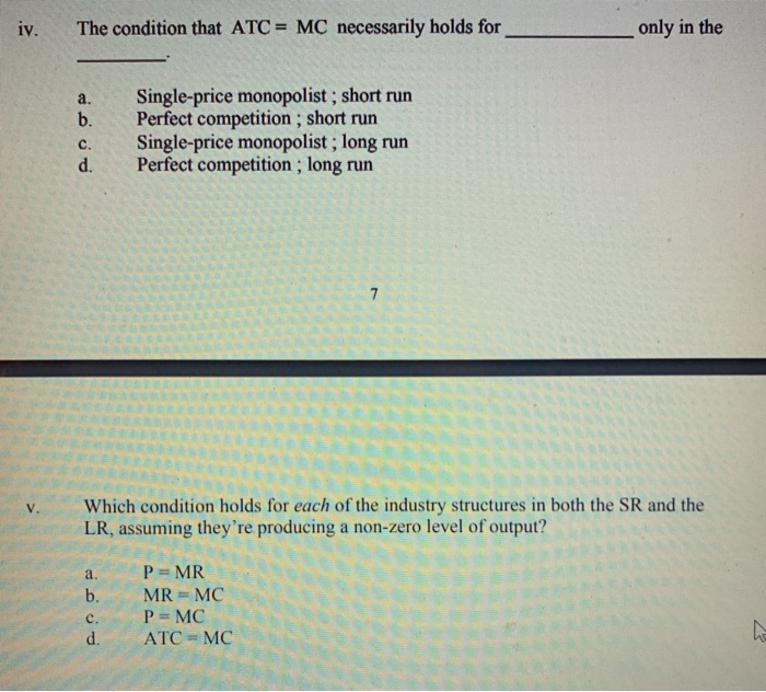 Solved C. Consider the following conditions: 3. 4. 5. MR = | Chegg.com Solved C. Consider the following conditions: 3. 4. 5. MR = | Chegg.com