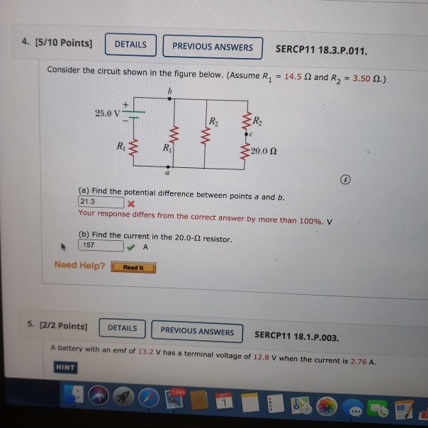 Solved 4 [5 10 Points] Details Previous Answers Sercp11