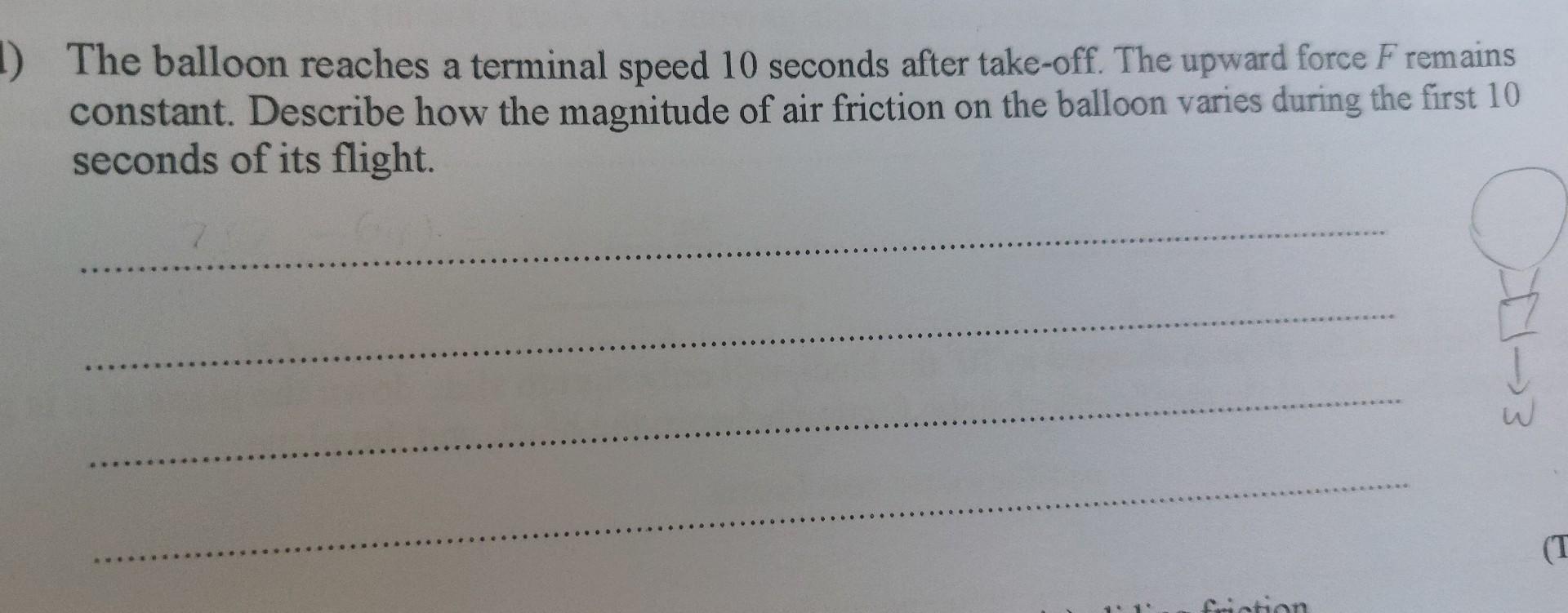 Solved This question is about a balloon used to carry | Chegg.com