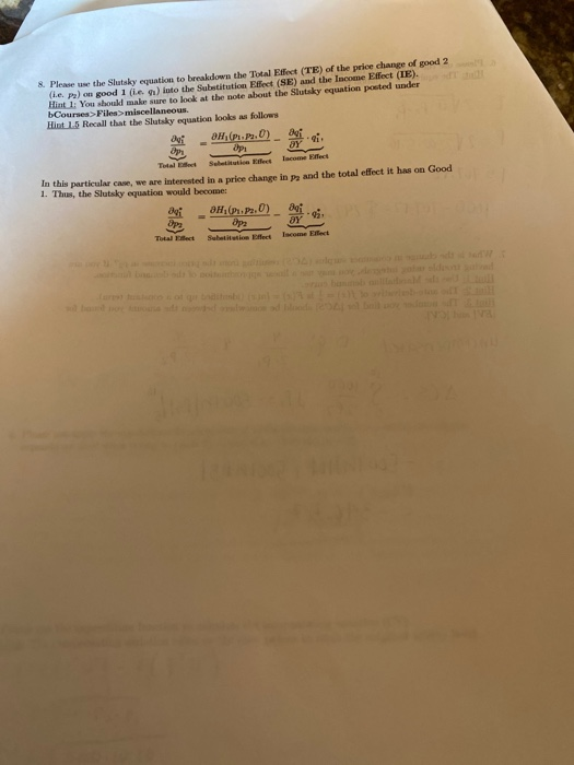 Solved stus Exercise 3: Compensating variation. Consumer | Chegg.com