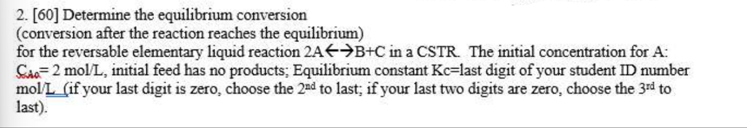 Solved 60 ﻿determine The Equilibrium Conversionconversion 5215