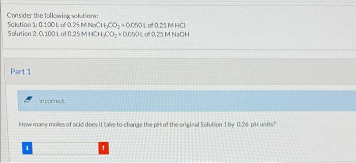 Solved Consider the following solutions: Solution 1: 0.100 L | Chegg.com