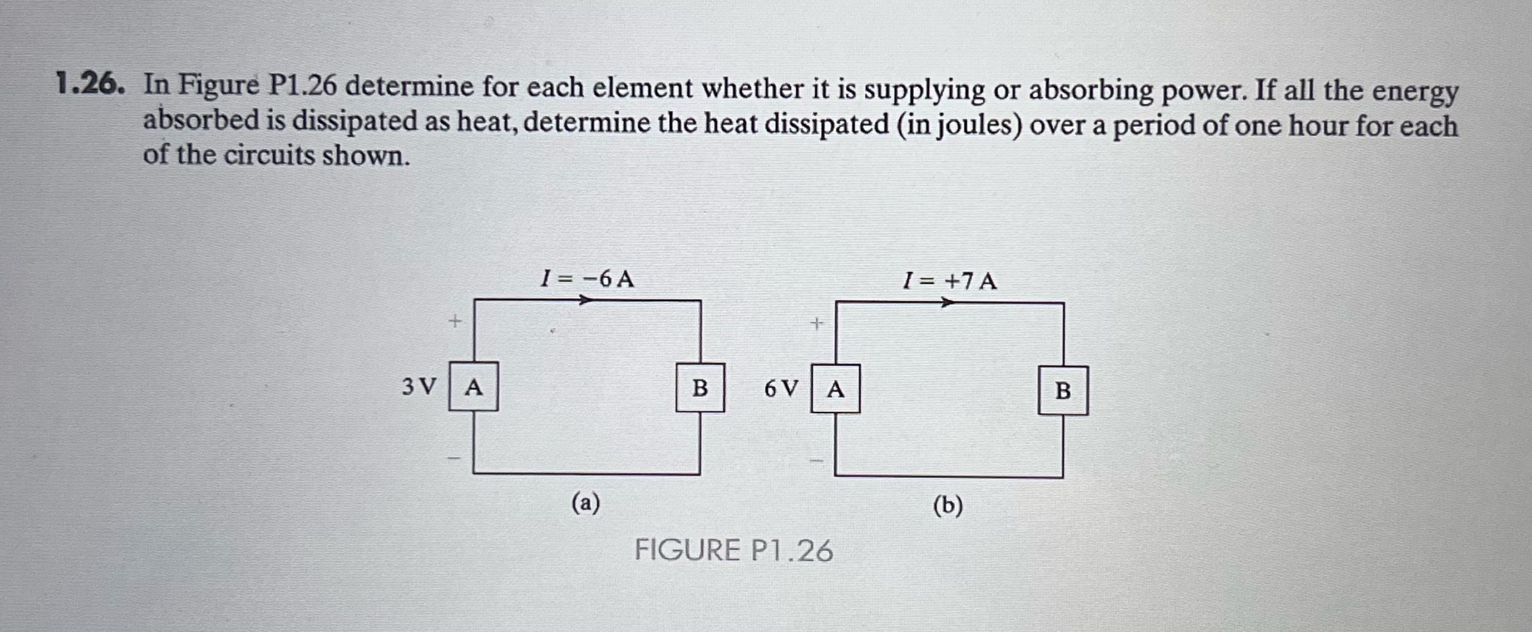 Solved 1.26. ﻿In Figure P1.26 ﻿determine for each element | Chegg.com