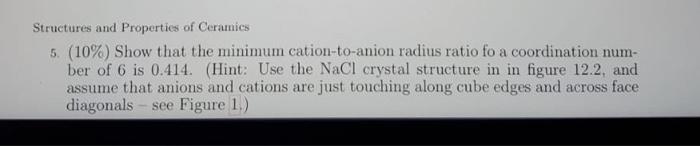Solved Structures And Properties Of Ceramics 5 10 Show