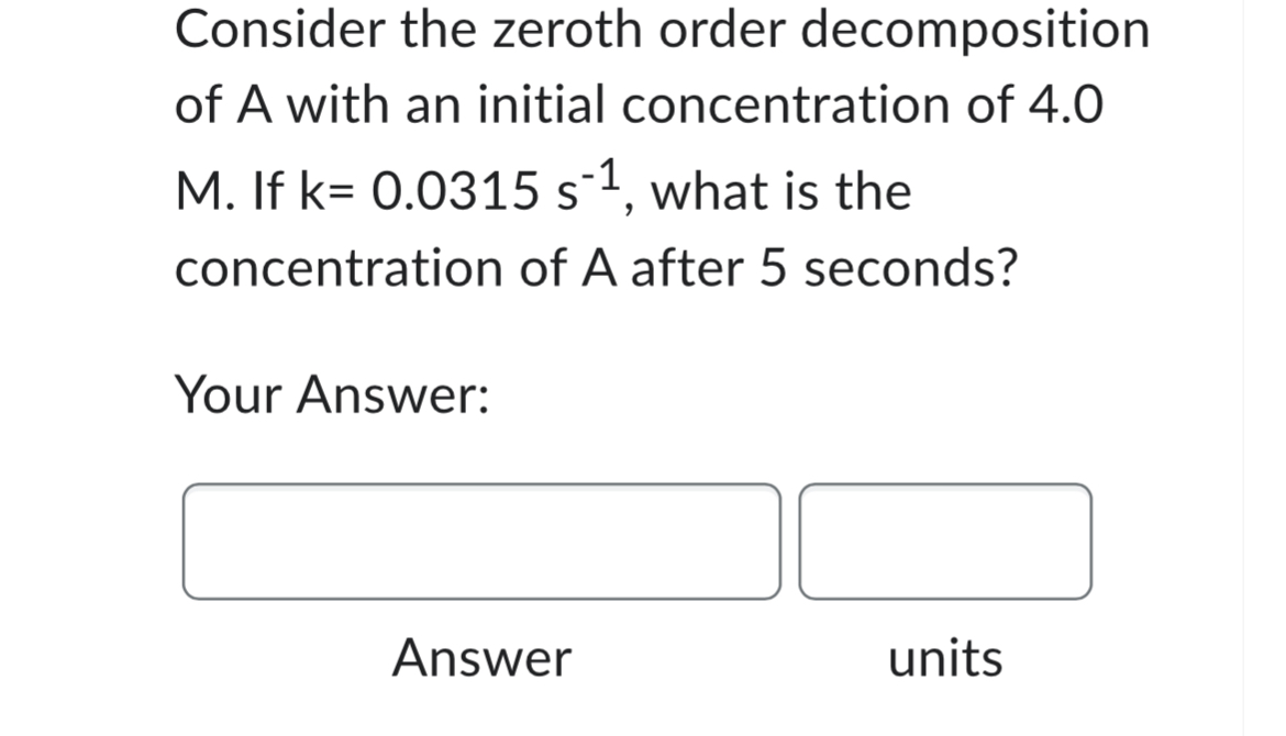 Solved Consider the zeroth order decompositionof A with an | Chegg.com