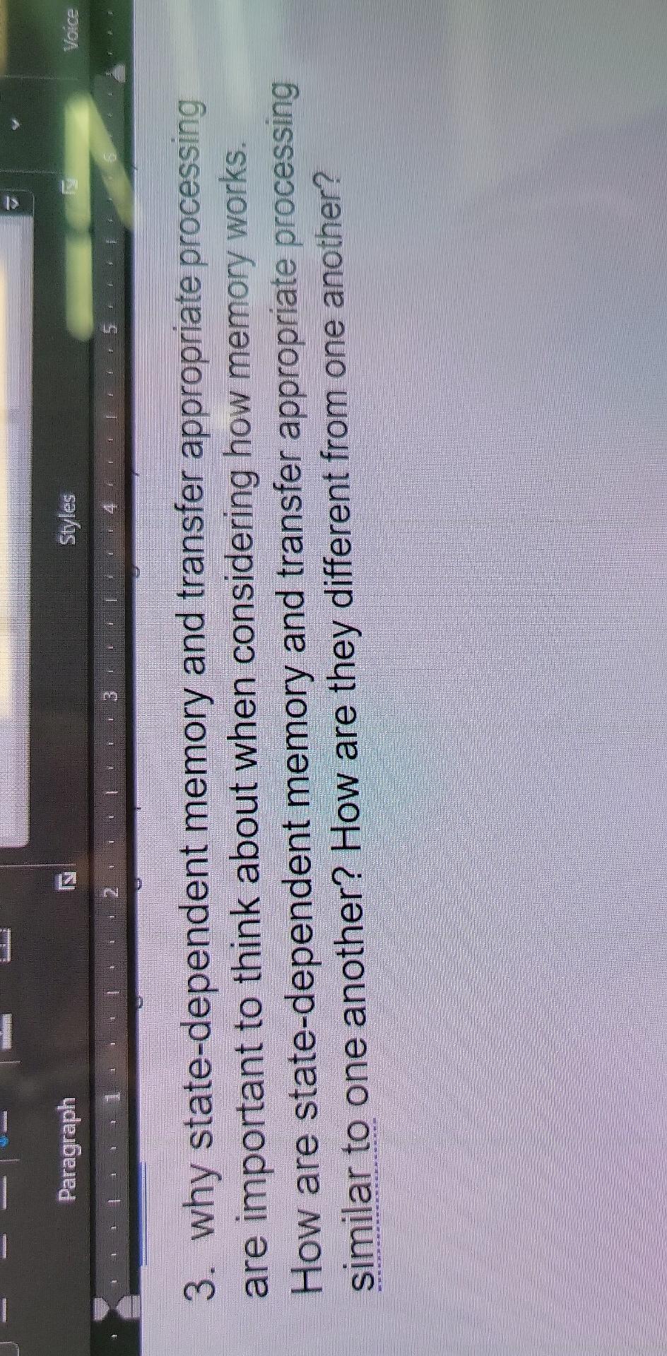 Solved 3. why state-dependent memory and transfer | Chegg.com