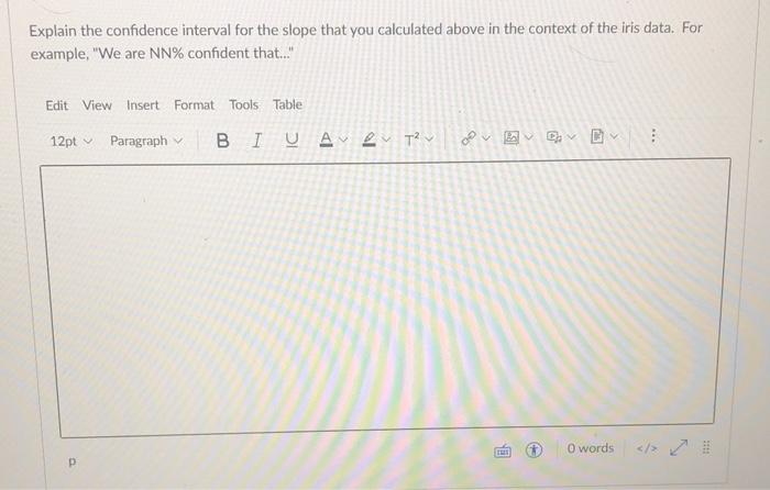 Solved Fisher's iris data set consists of measurements of | Chegg.com