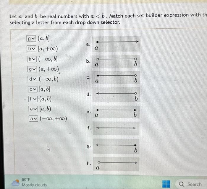 Solved Let a and b be real numbers with a | Chegg.com