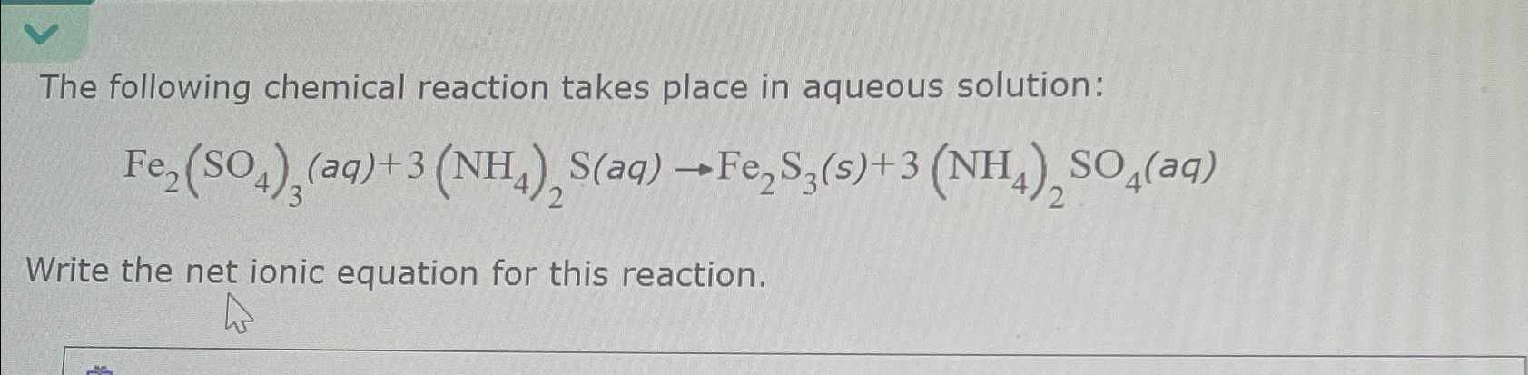 Solved The following chemical reaction takes place in | Chegg.com